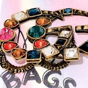 Gucci | Jewelry | Gucci Gemstone Gg Logo Double Ring | Poshmark